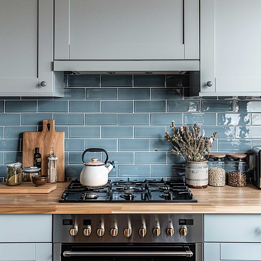 17+ Blue Kitchen Backsplash Designs for a Serene Cooking Space • ArtFasad