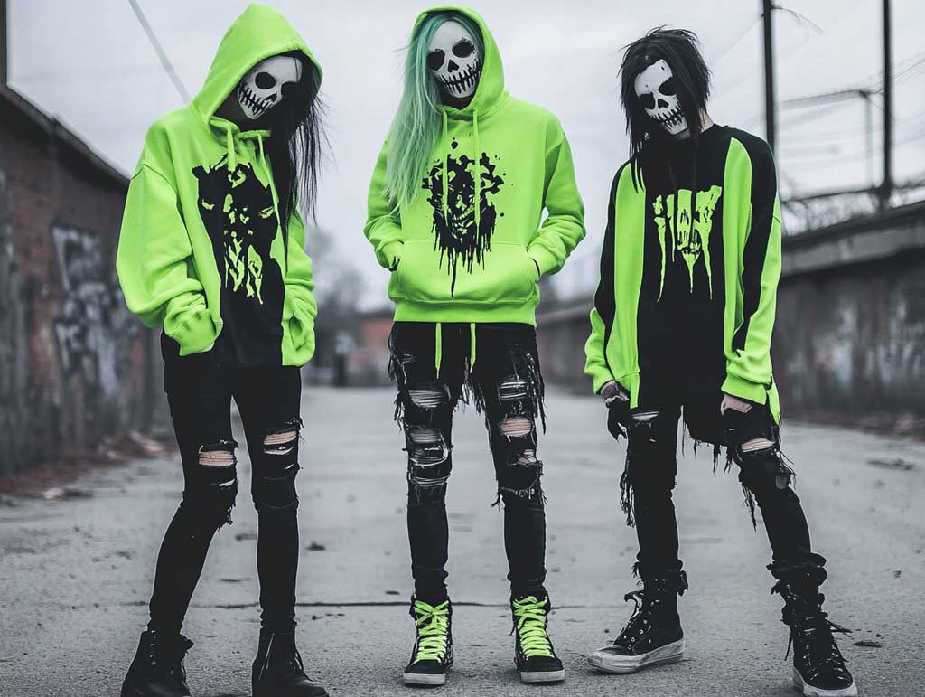 9+ Emo Outfit Ideas Combining Green and Black Hues • ArtFasad