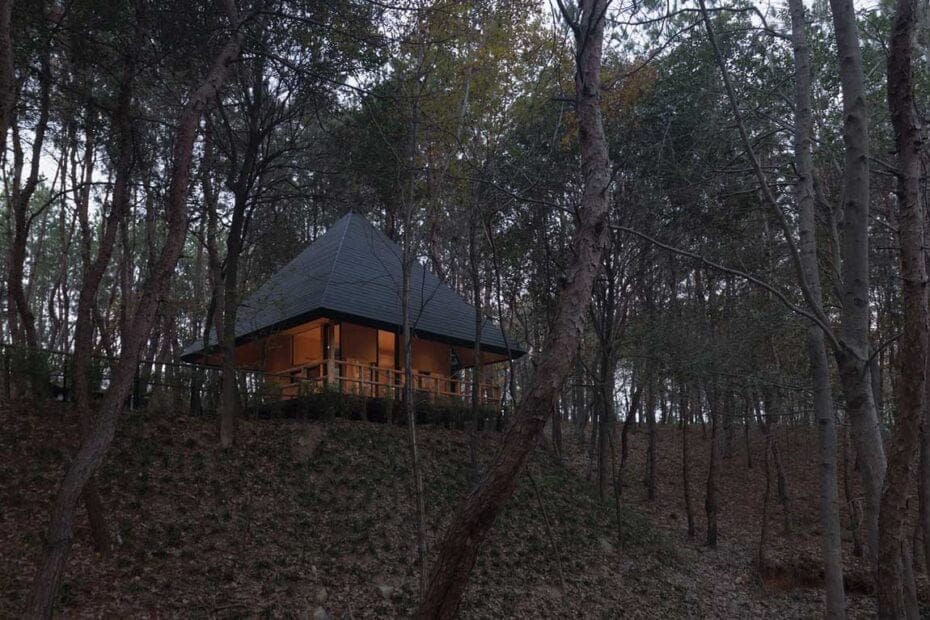 Innovative Wooden Cottage Design: The Pyramidal Shape for Maximum Impact