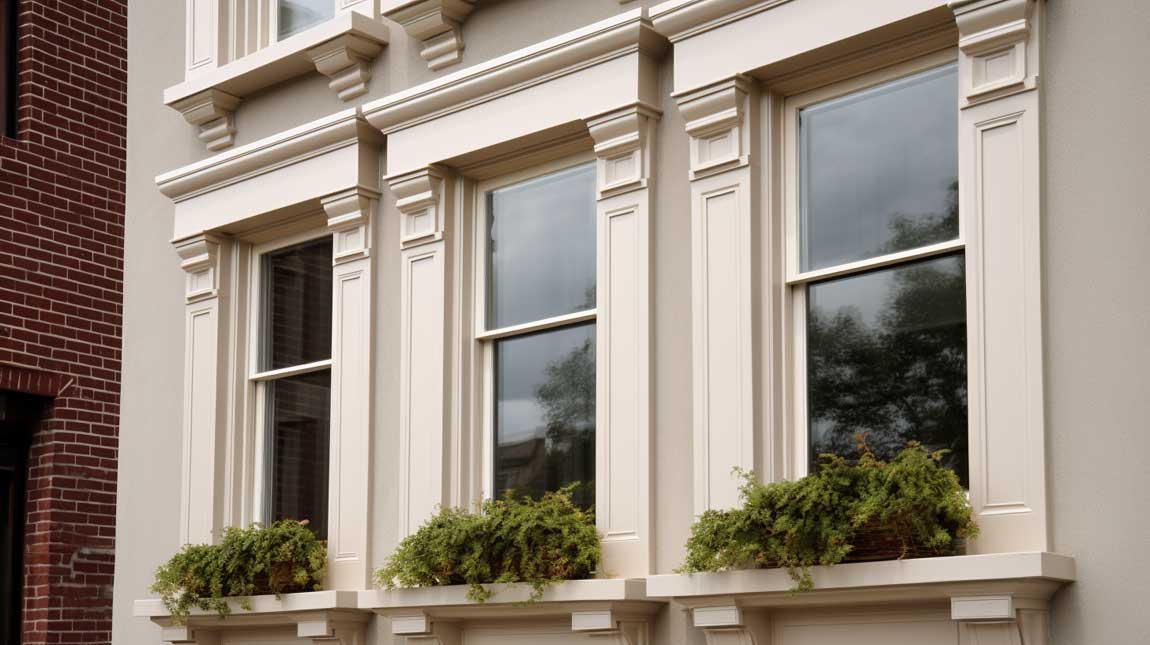 12+ Eye-Catching Exterior Crown Molding Ideas to Frame Your Windows ...