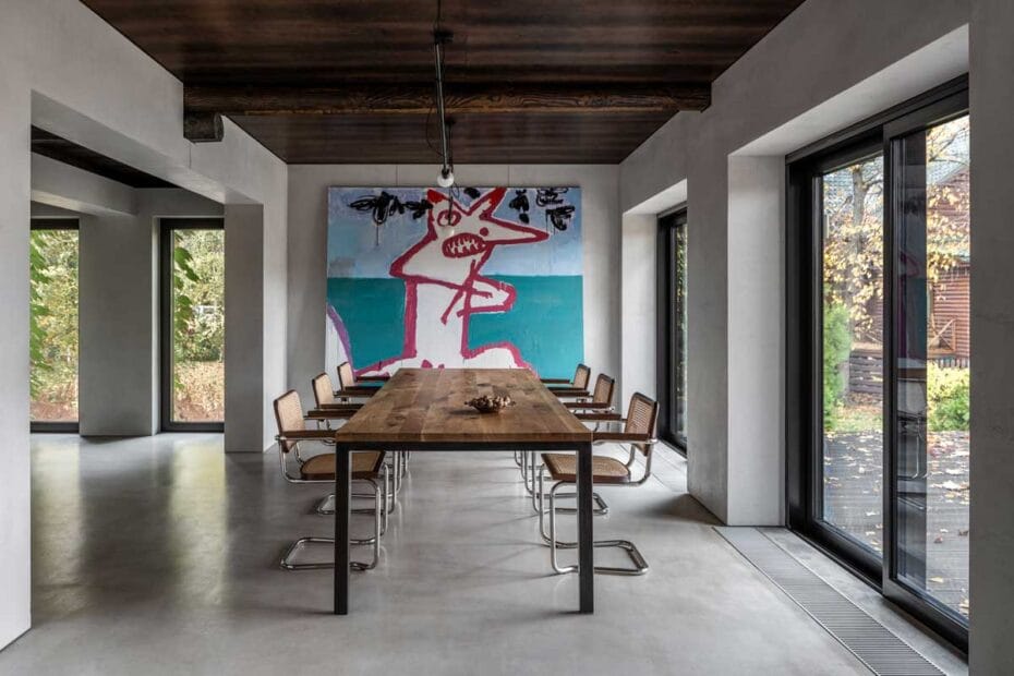 Merging Wood and Concrete in the Relogged House Design • ArtFasad