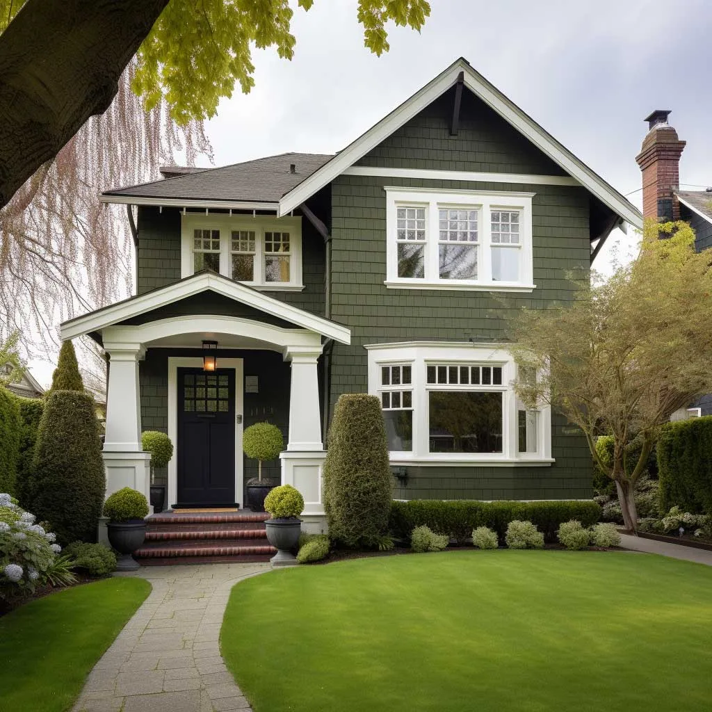 Dark Green Exterior House Colors