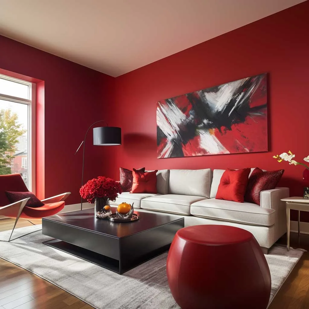 Living Room Red Accent Wall Ideas Stunning Modern Spanish Living Room