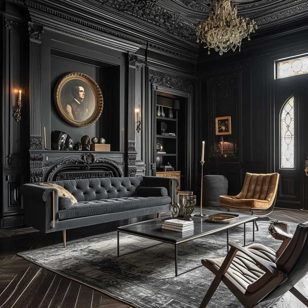 Traditional Meets Modern Black Living Room Modern Contemporary Meeting