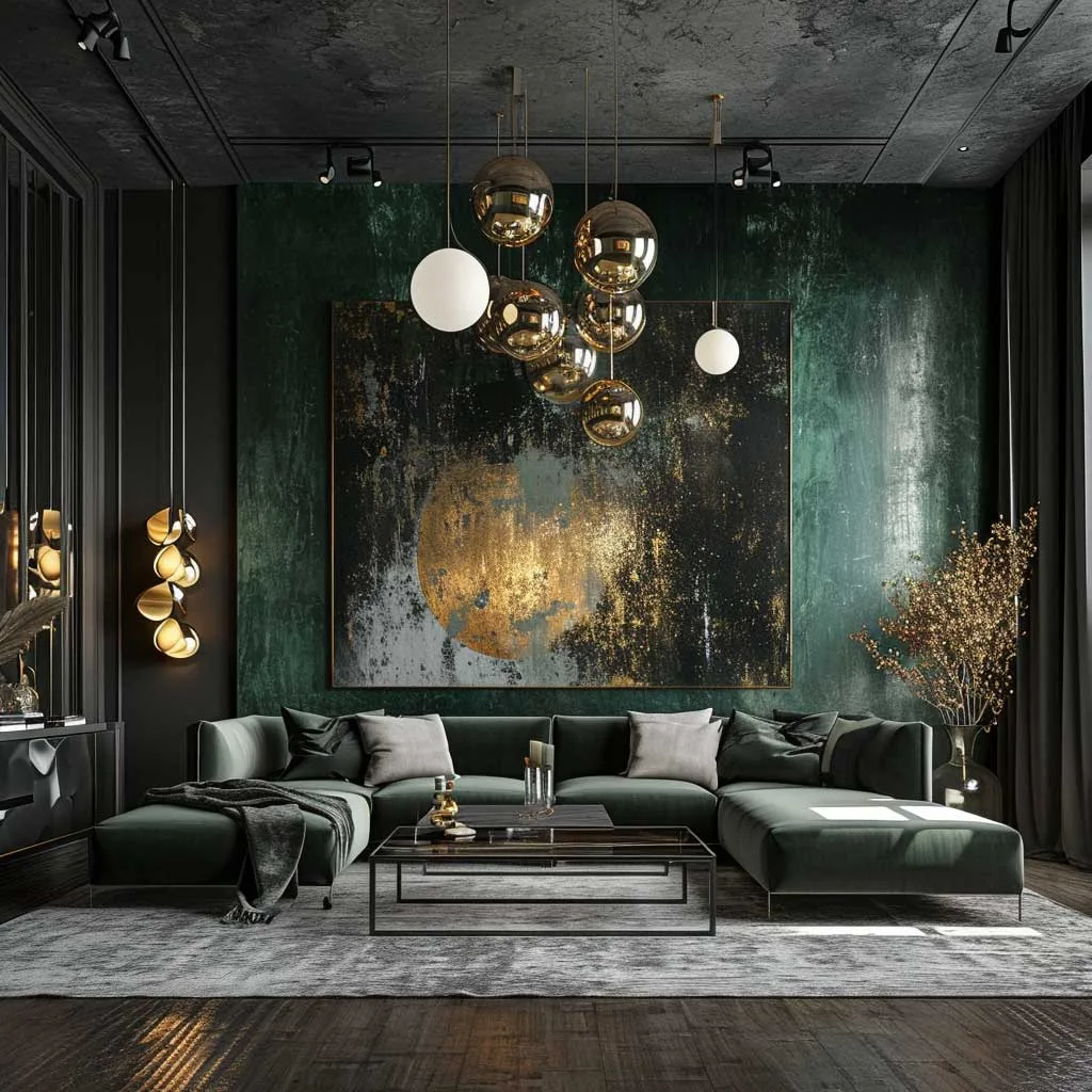 Sophisticated Dark Green Living Room Palettes for a Luxurious Feel 333k Inspiring Lifestyle Ideas