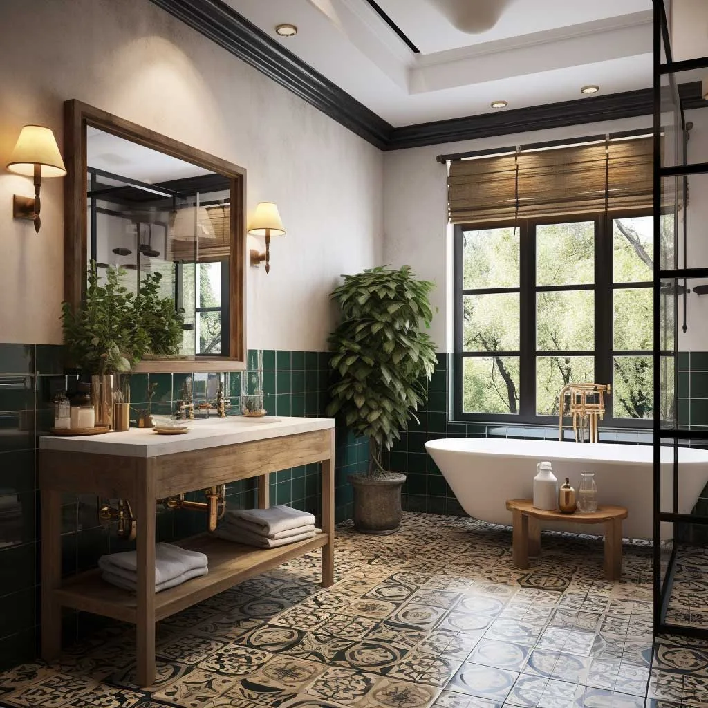 Spanish Column Bathroom Design 🛀 These Stunning Spanish Bathroom