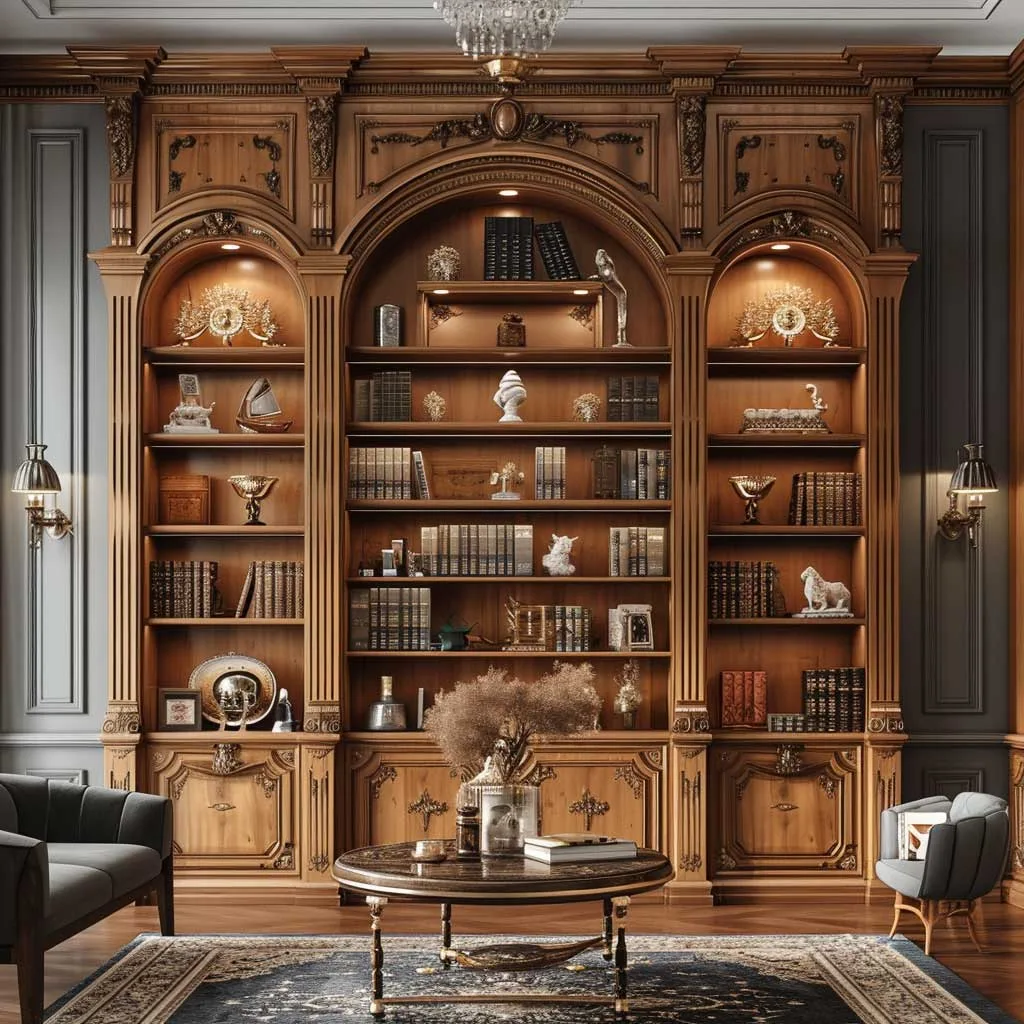 Wall showcase designs for hall store