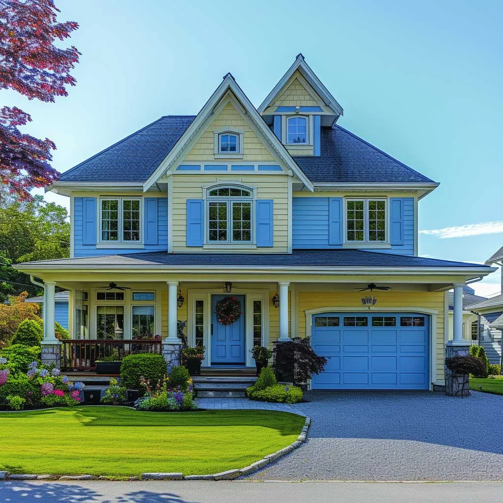 Yellow Blue Homes Two Timeless Blue Exteriors: Before & After