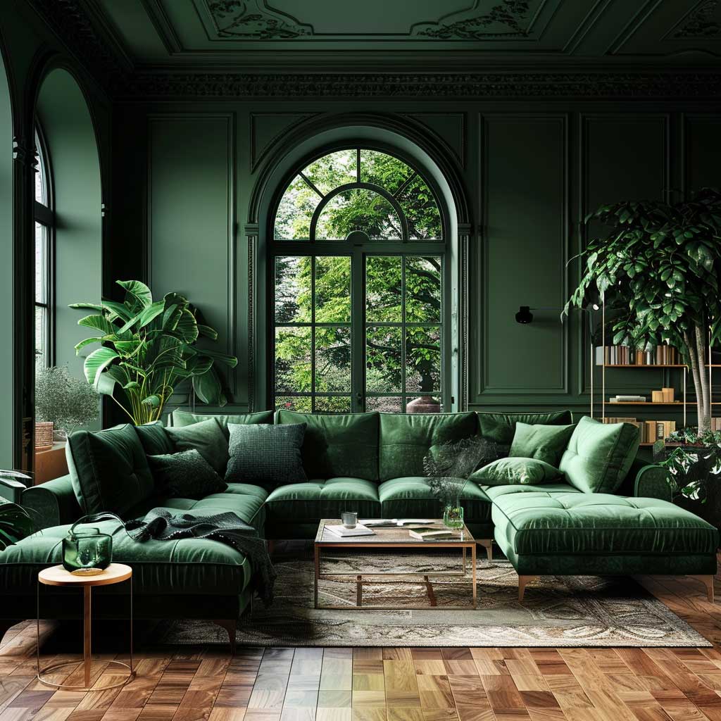 Mastering the Art of Dark Green Interior Design • ArtFasad