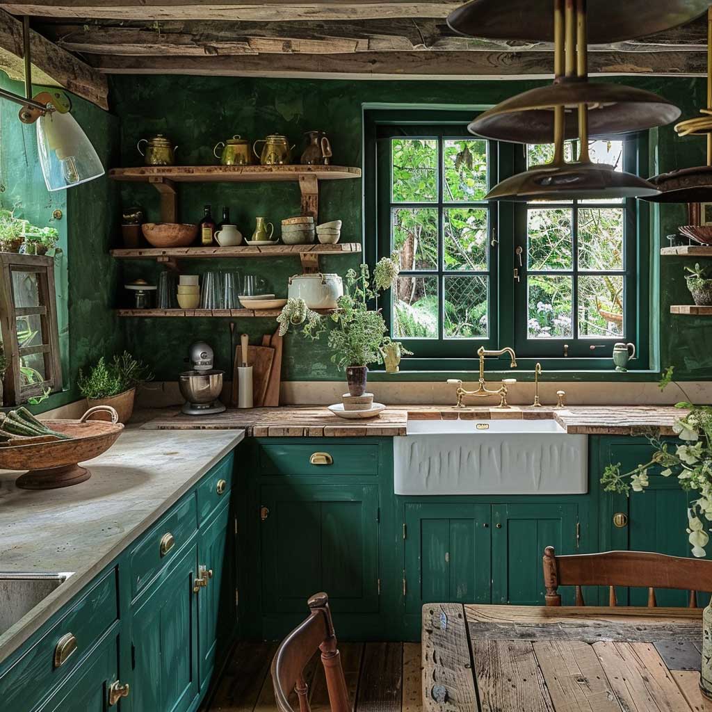 20+ Green Kitchen Ideas for a Vibrant and Lively Cooking Space • ArtFasad