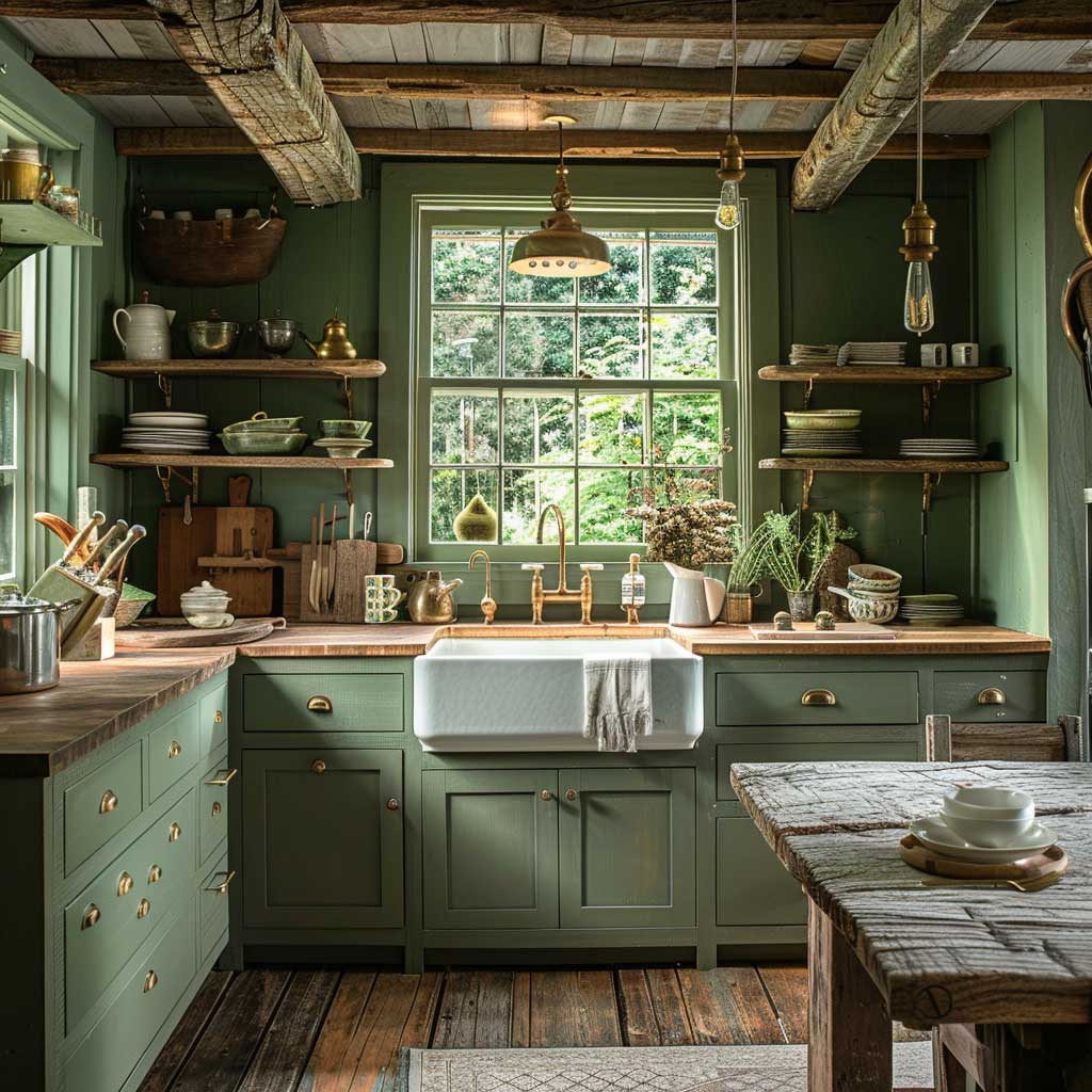 20+ Green Kitchen Ideas for a Vibrant and Lively Cooking Space • ArtFasad