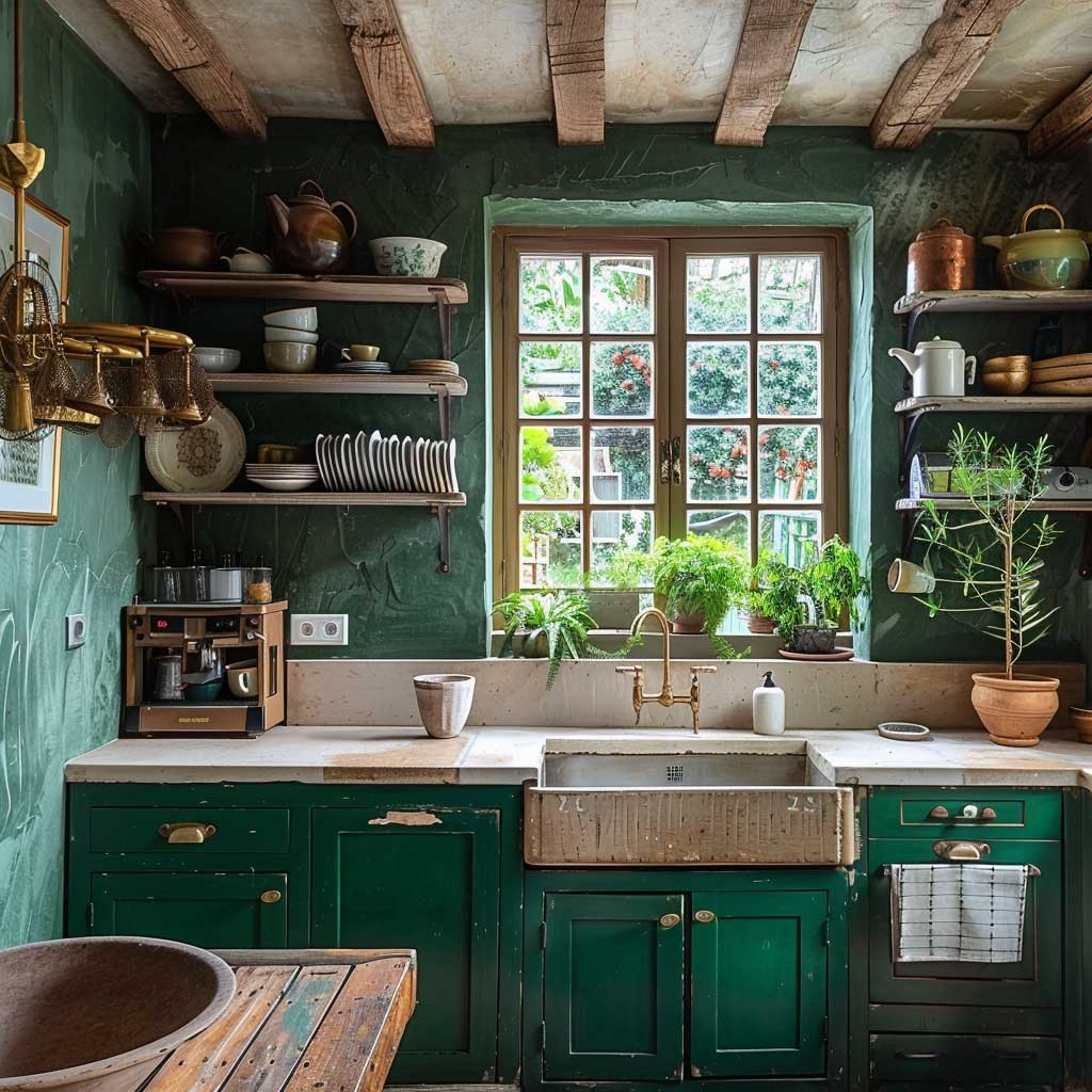 20+ Green Kitchen Ideas for a Vibrant and Lively Cooking Space • ArtFasad