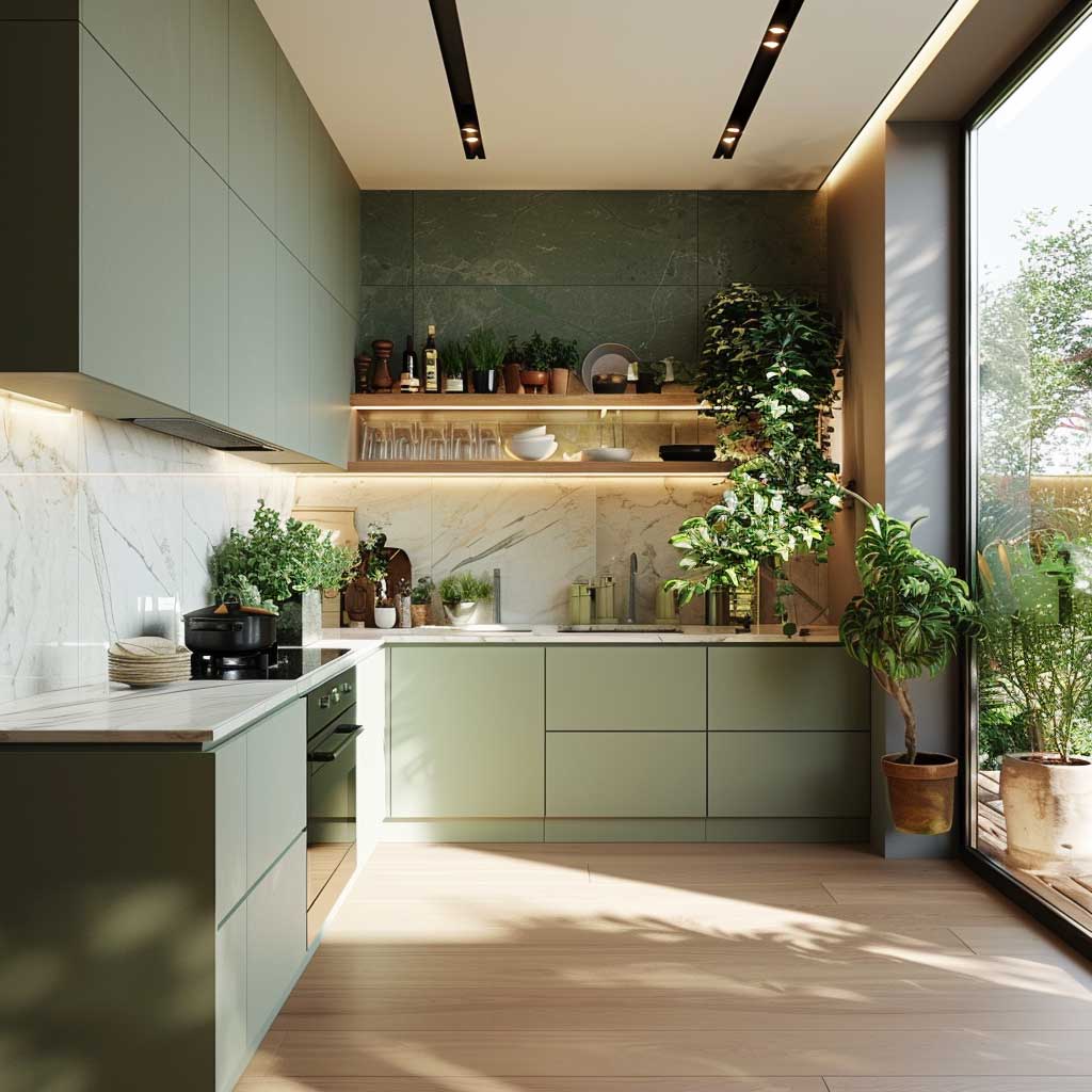 20+ Green Kitchen Ideas for a Vibrant and Lively Cooking Space • ArtFasad