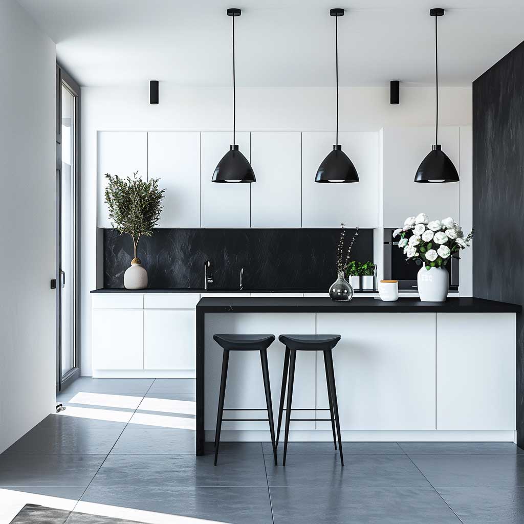 Minimalist Black and White Interior Color Design for Home • ArtFasad
