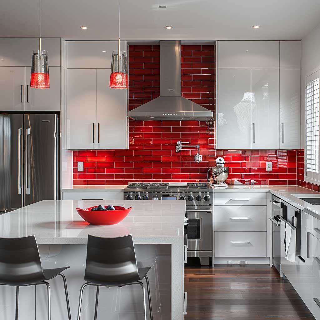 16+ Red Kitchen Backsplash Designs to Ignite Your Culinary Passion ...
