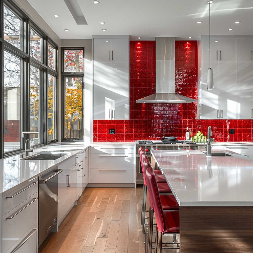 16+ Red Kitchen Backsplash Designs to Ignite Your Culinary Passion ...