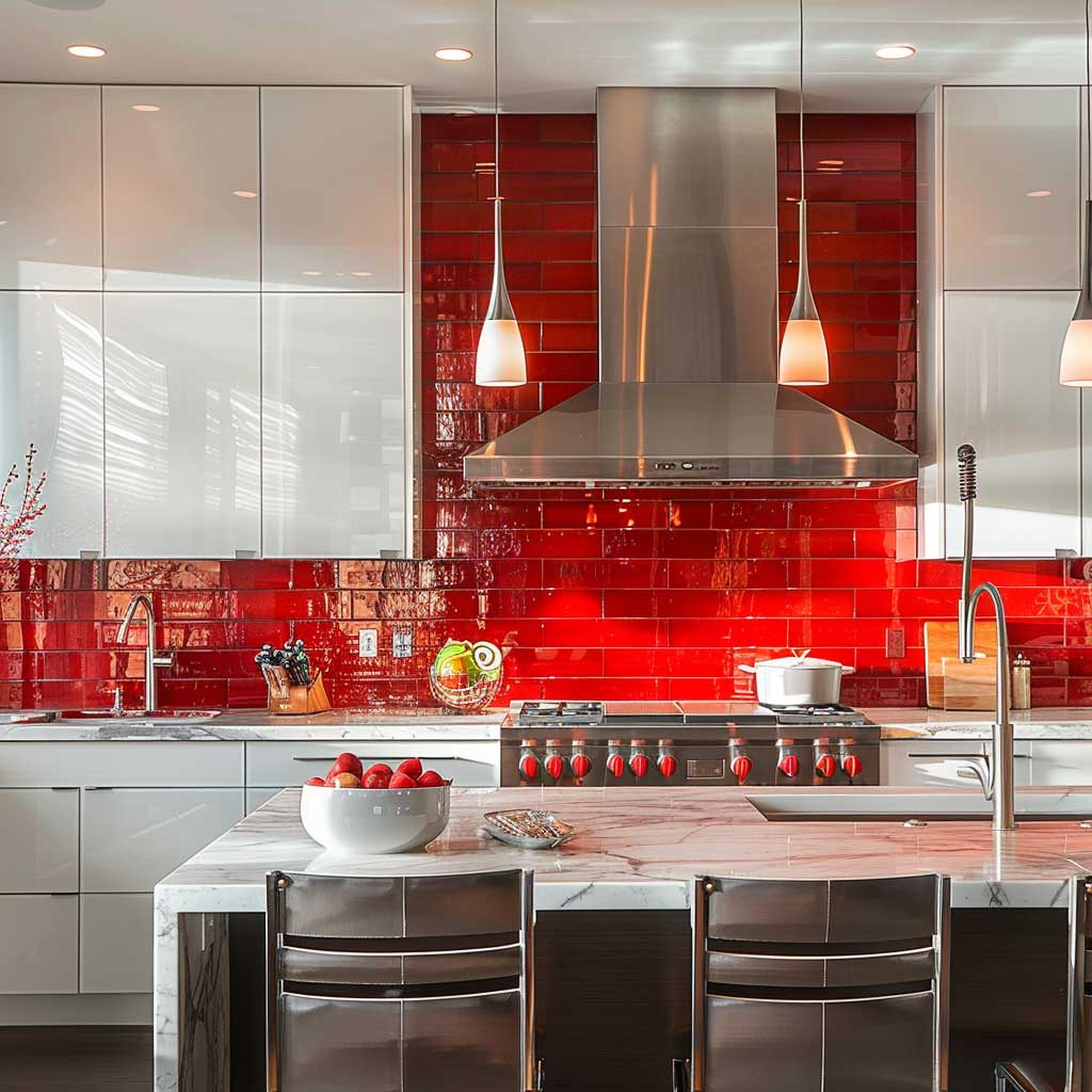 16+ Red Kitchen Backsplash Designs to Ignite Your Culinary Passion ...