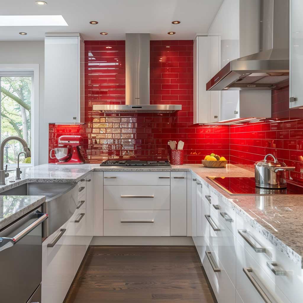 16+ Red Kitchen Backsplash Designs to Ignite Your Culinary Passion ...