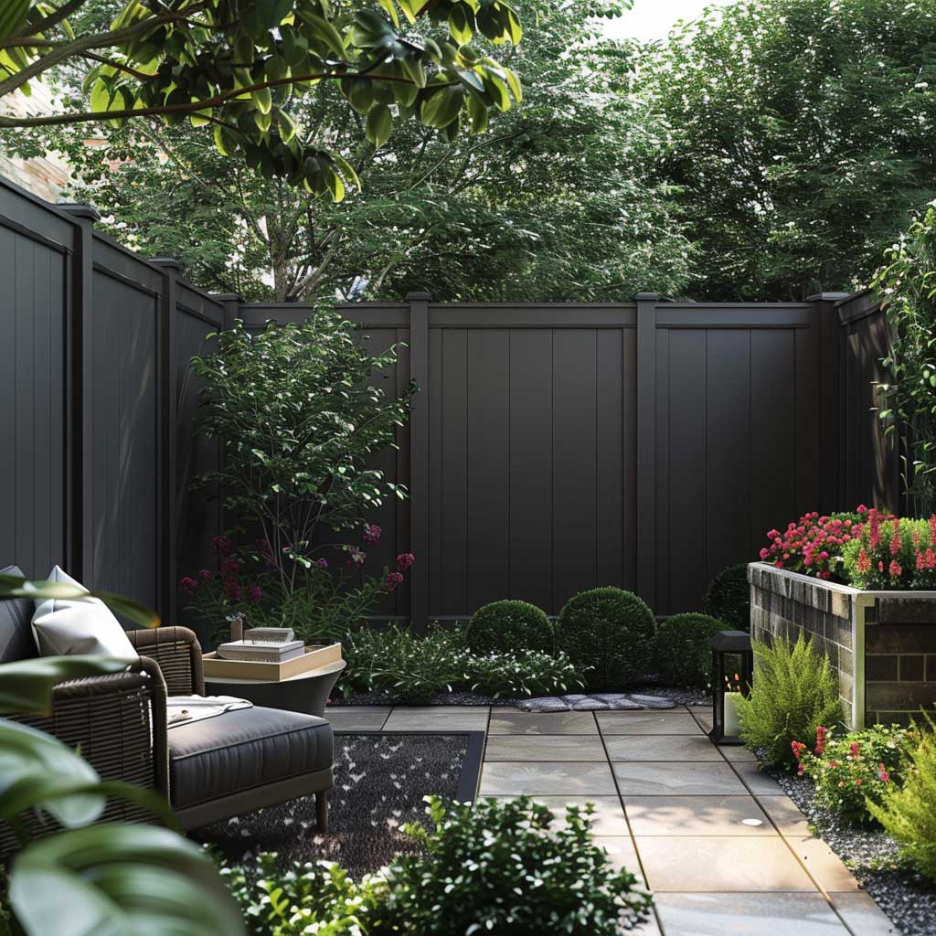 Transform Your Fence with Charcoal Black and Silver Gray Outdoors Paint ...