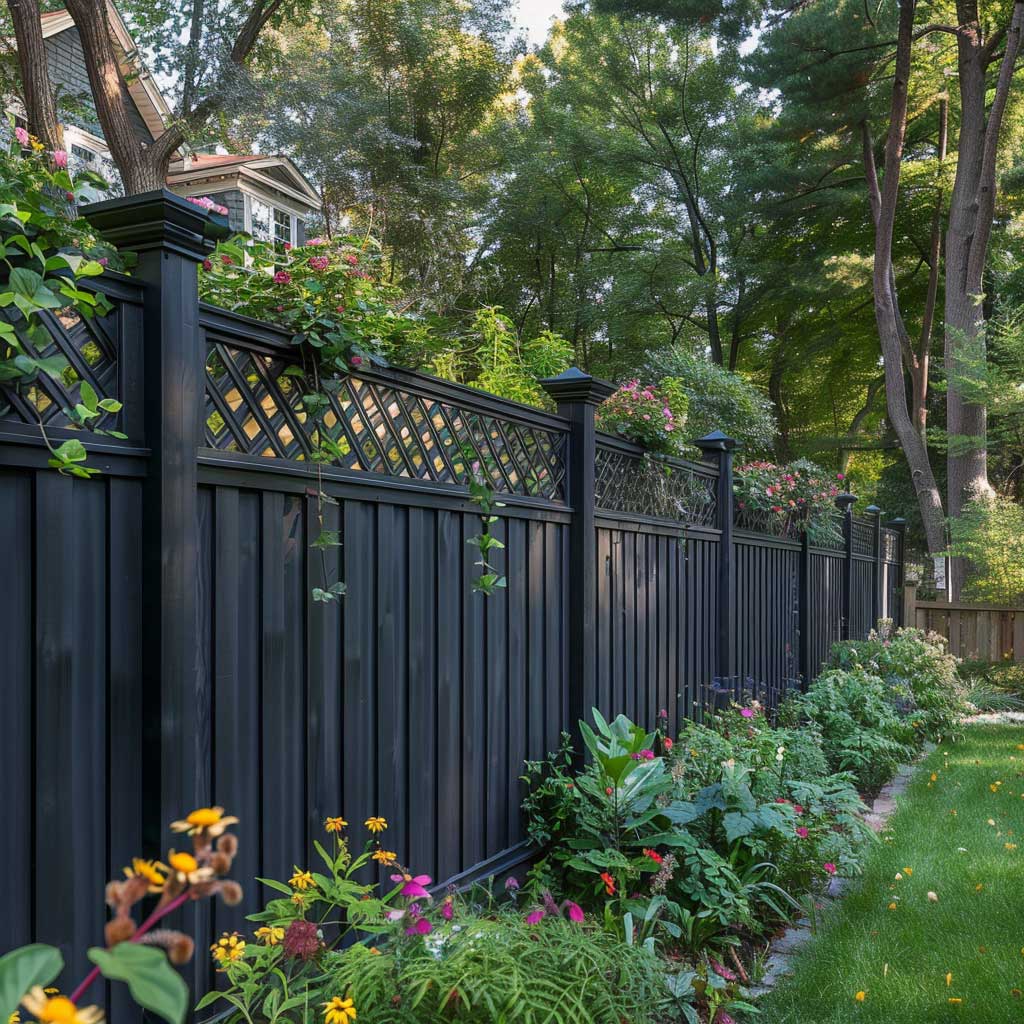 Transform Your Fence with Charcoal Black and Silver Gray Outdoors Paint ...