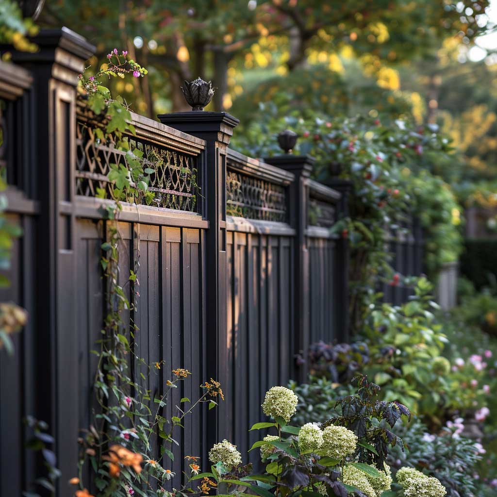 Transform Your Fence with Charcoal Black and Silver Gray Outdoors Paint ...