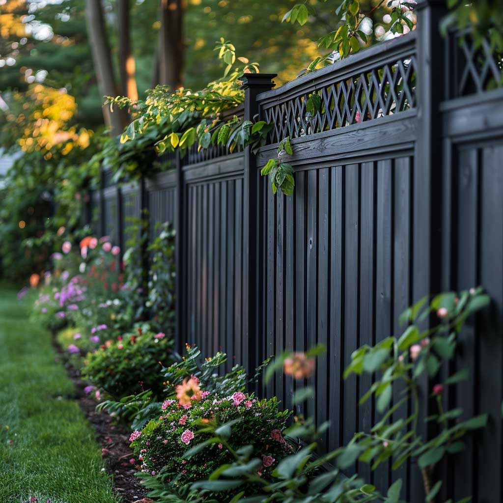 Transform Your Fence with Charcoal Black and Silver Gray Outdoors Paint ...