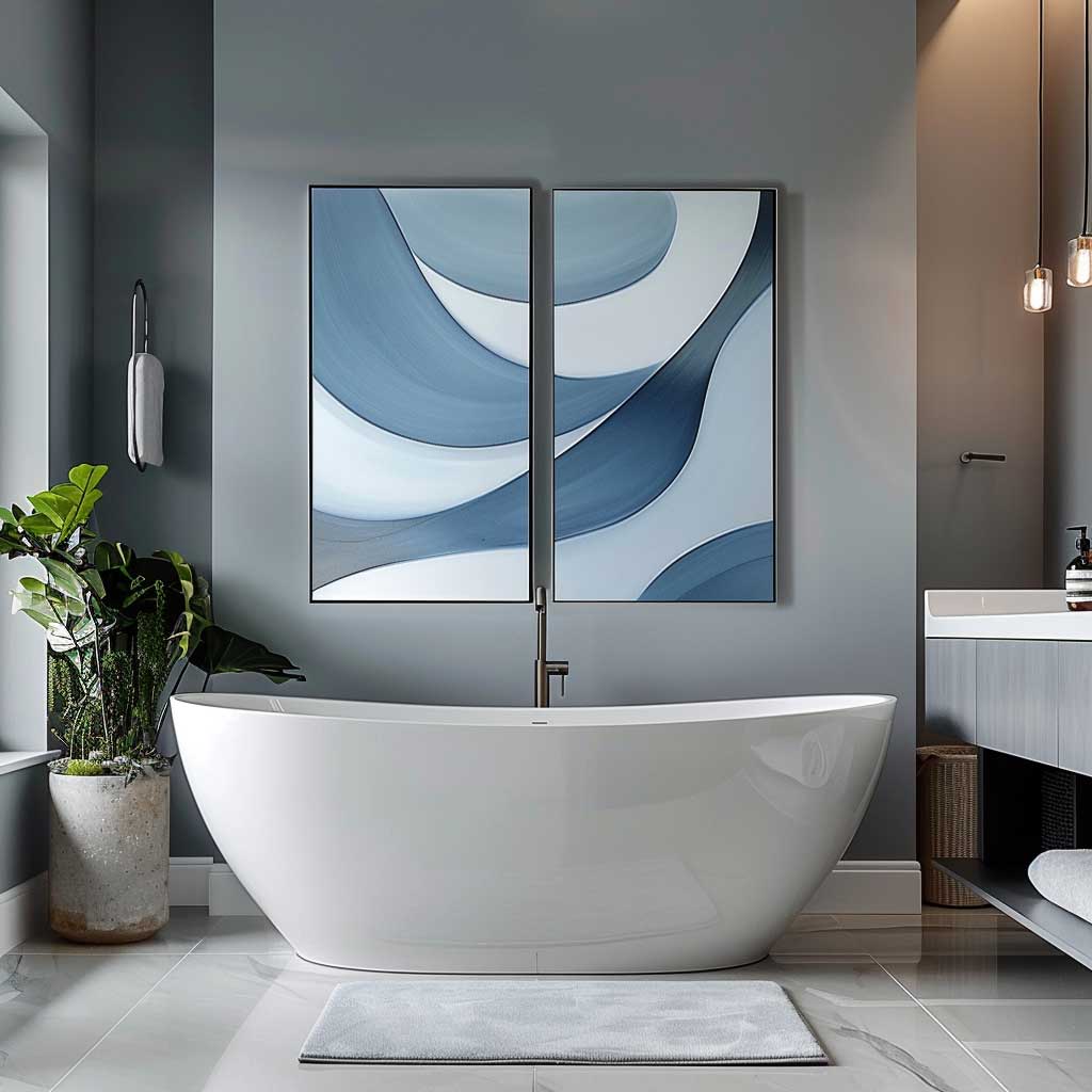 17+ Bathroom Wall Decor Ideas Featuring Modern Abstract Art • ArtFasad