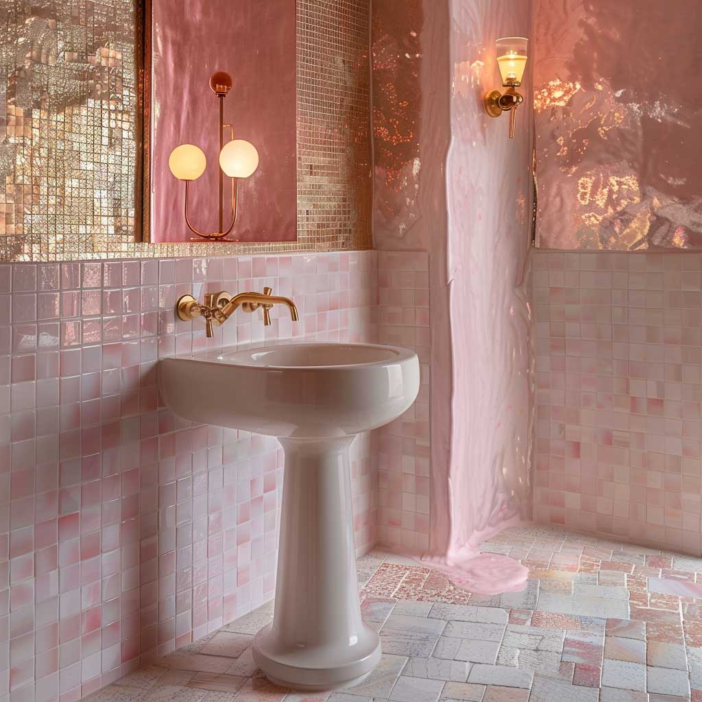 21+ Unique Pink Bathroom Wall Tiles Design Ideas for Stylish Homes ...