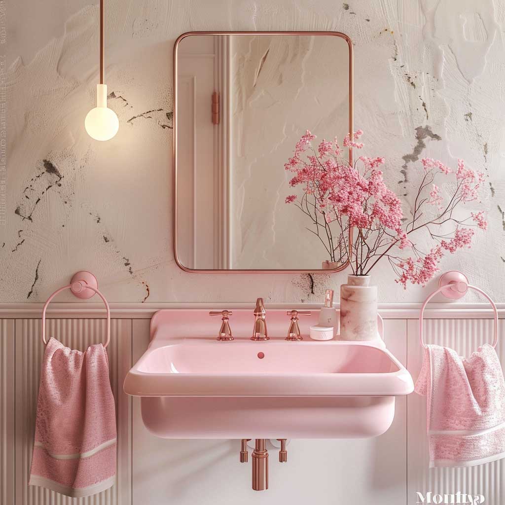 10+ Playful Small Bathroom Decor Ideas in Pink for a Fun Atmosphere ...
