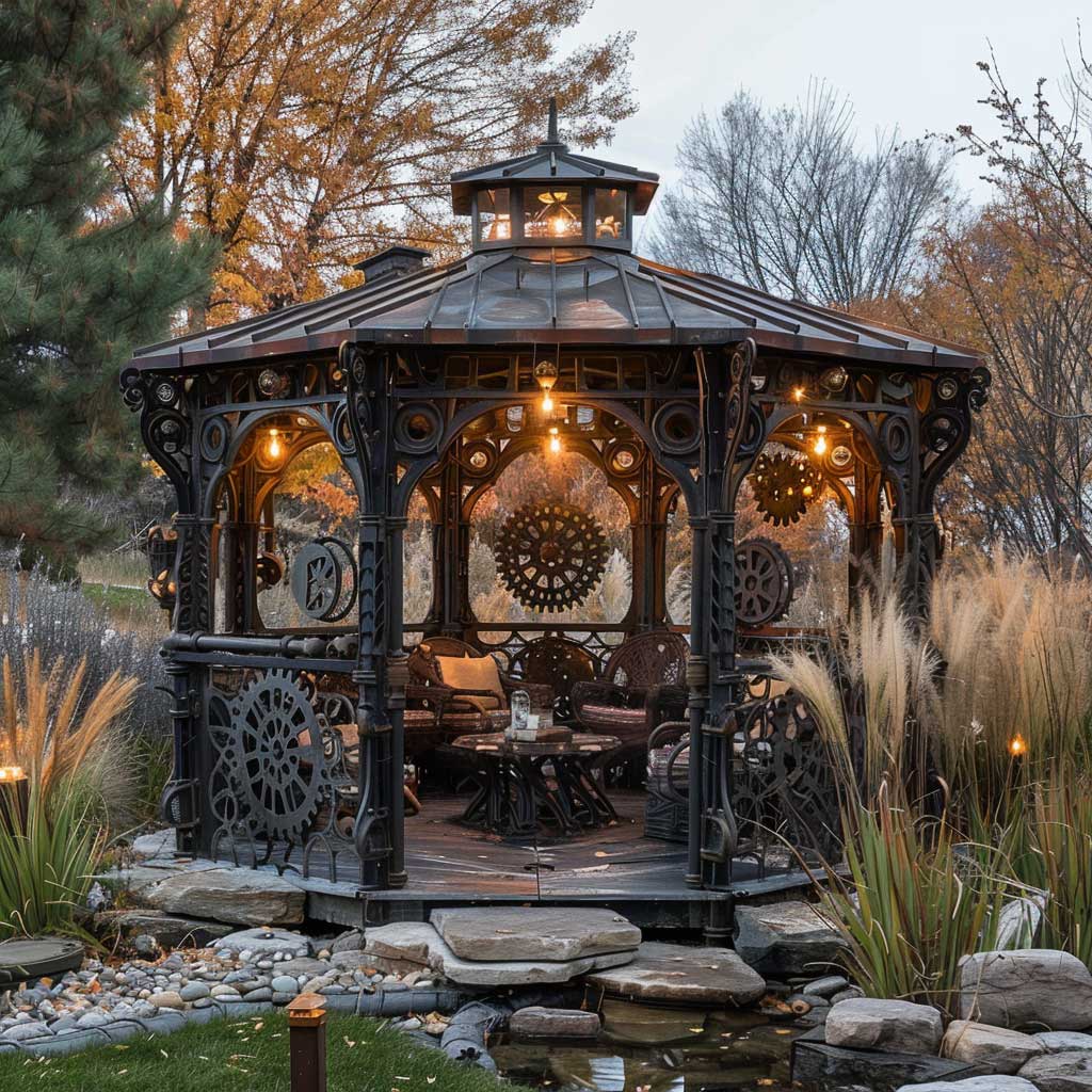 8+ Steampunk Garden Gazebo Ideas for Unique Innovation