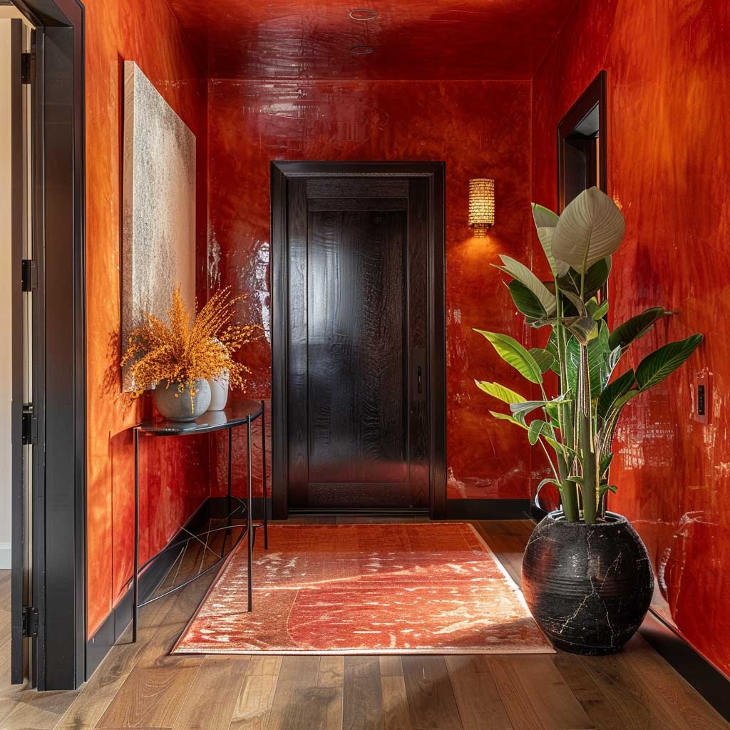 8+ Vibrant Modern Texture Paint Designs in Red and Orange