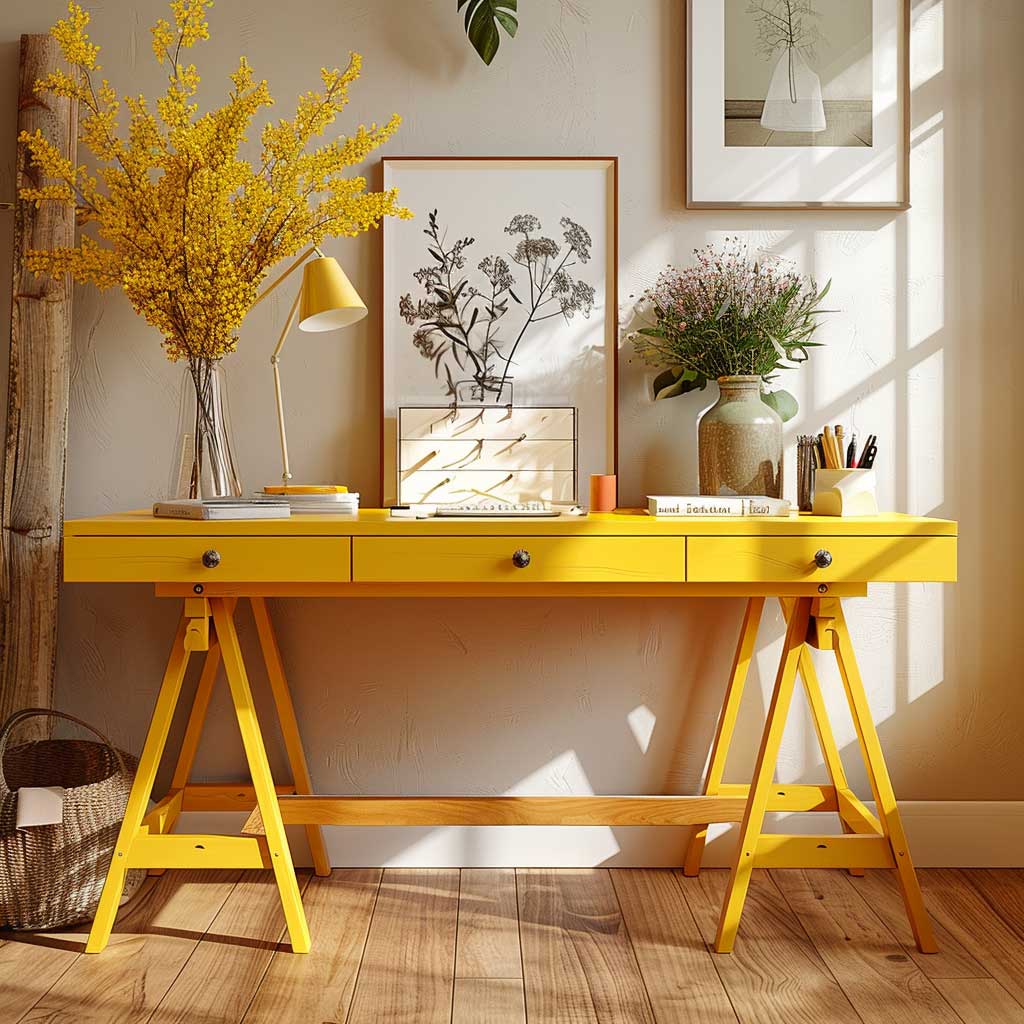 6+ Bright Yellow Painted Furniture Ideas for a Cheerful Room • ArtFasad