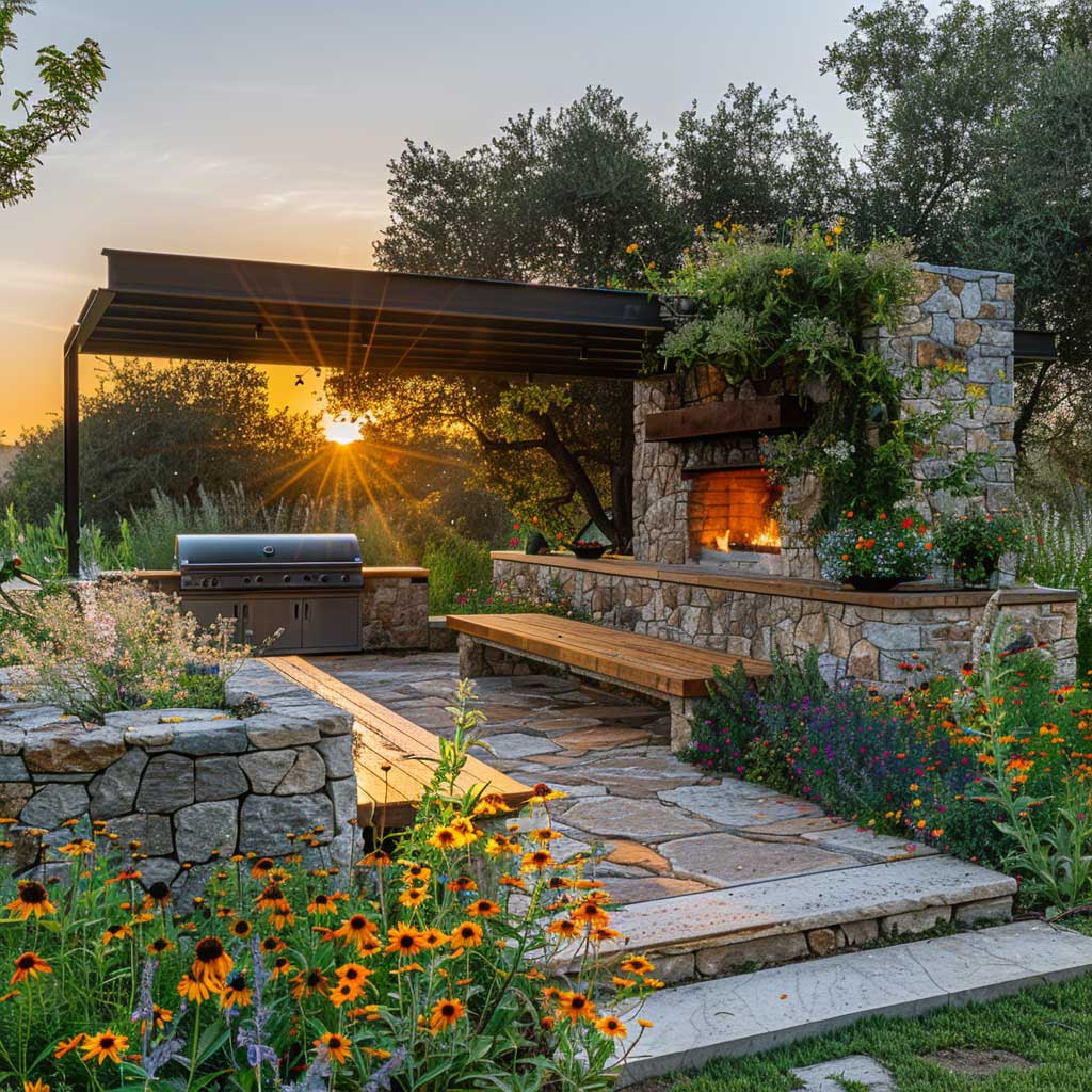 10+ Rustic Stone BBQ Area Ideas for Outdoor Enthusiasts • ArtFasad