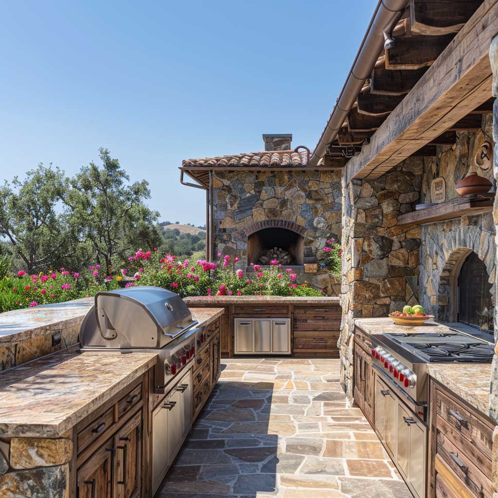 10+ Rustic Stone BBQ Area Ideas for Outdoor Enthusiasts • ArtFasad