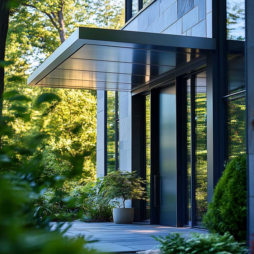 7+ Stylish Metal Modern Front Door Canopy Designs • 333+ Inspiring Lifestyle Ideas