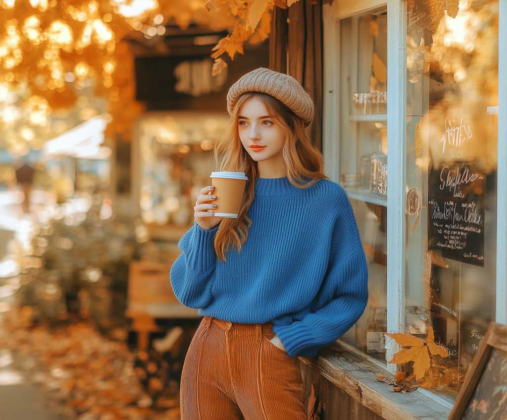 5+ Fall Clothing Ideas with Electric Blue and Warm Amber Tones • 333k ...