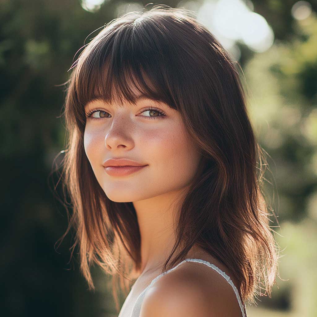 How to Maintain Shoulder Length Hair with Bangs Beautifully • 333k ...