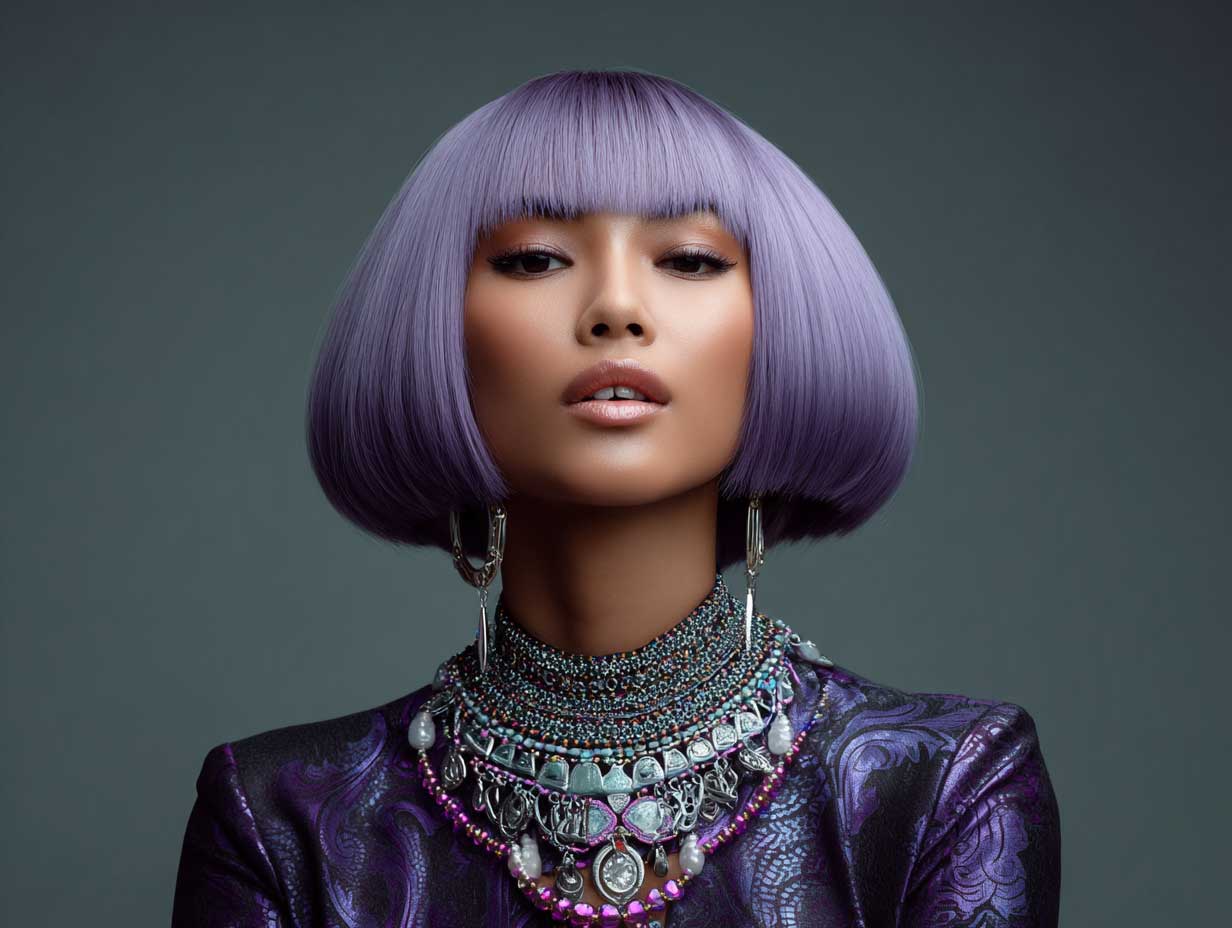 7+ Chic Ways to Rock a Blunt Haircut with a Middle Part • ArtFasad