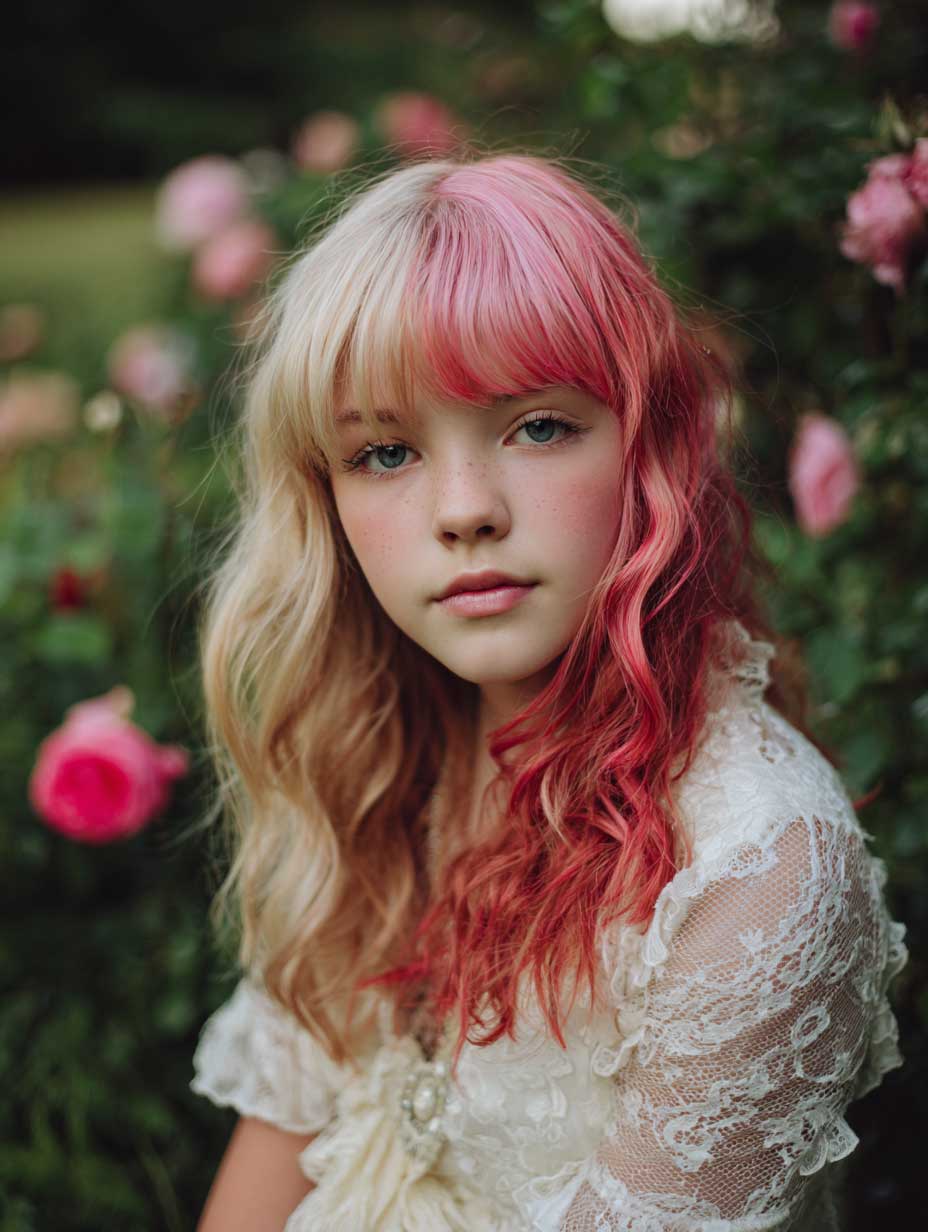 Two Tone Split Red Dye Hair Ideas for Daring Trendsetters